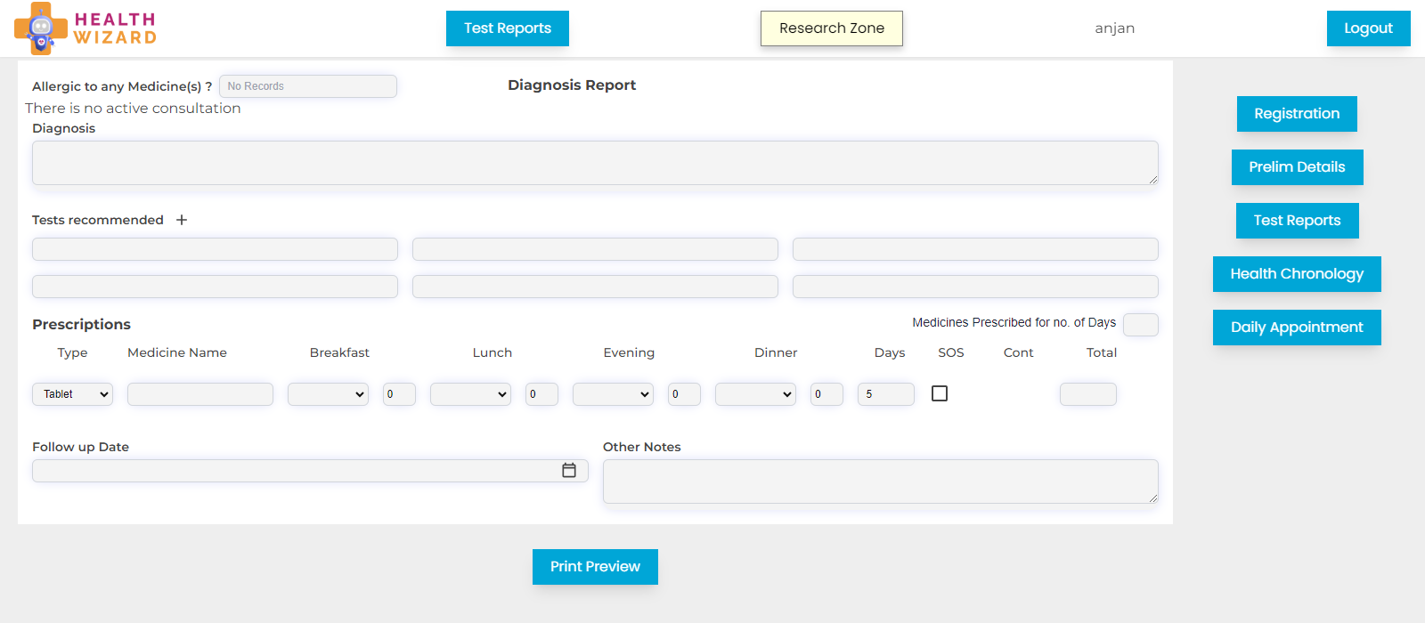 Health Wizard : An AI powered, on-cloud, web based, Electronic Medical Record (EMR) system